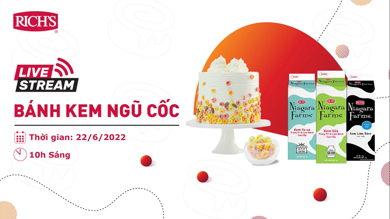 Livestream Trang Trí Bánh Kem Bằng Bánh Tráng – Richs Plus